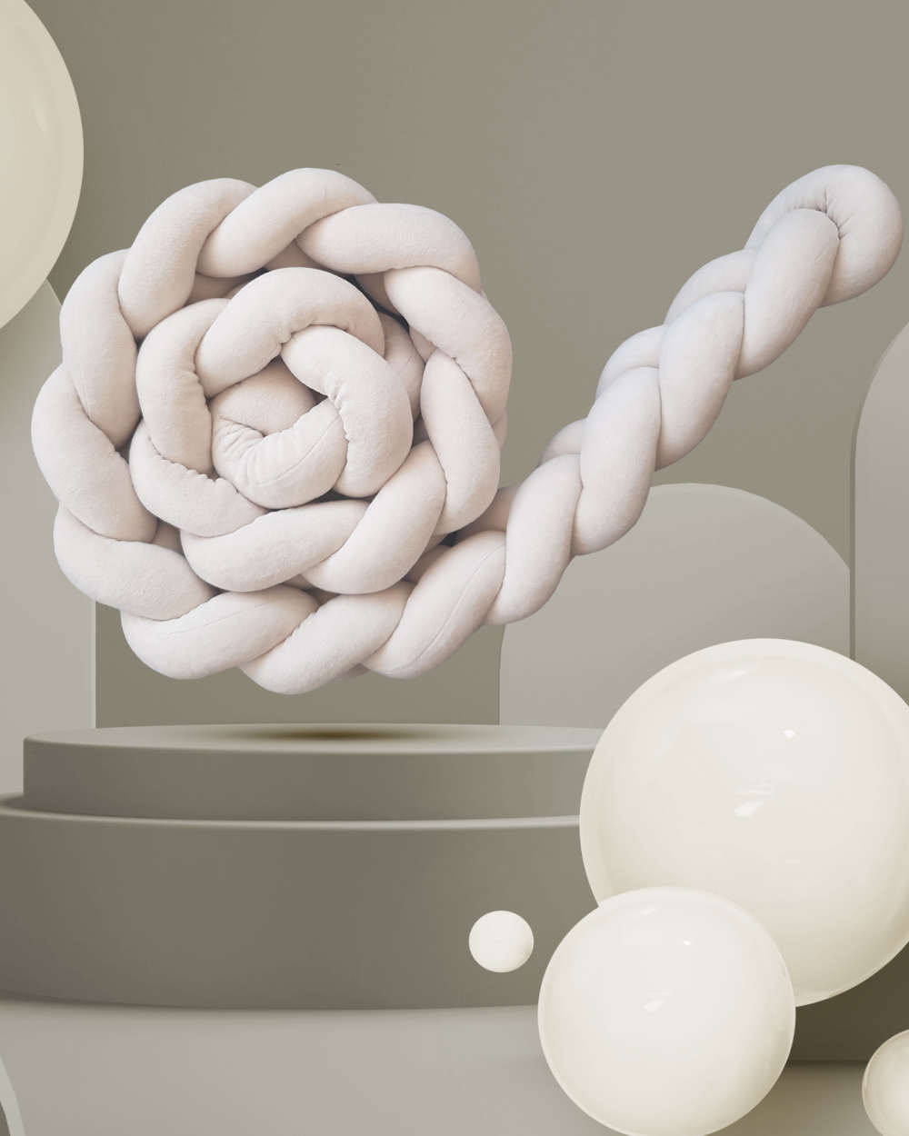 Plush braid - baige